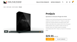 Final Cut Pro X Plugin Creator Pixel Film Studios Releases ProQuiz